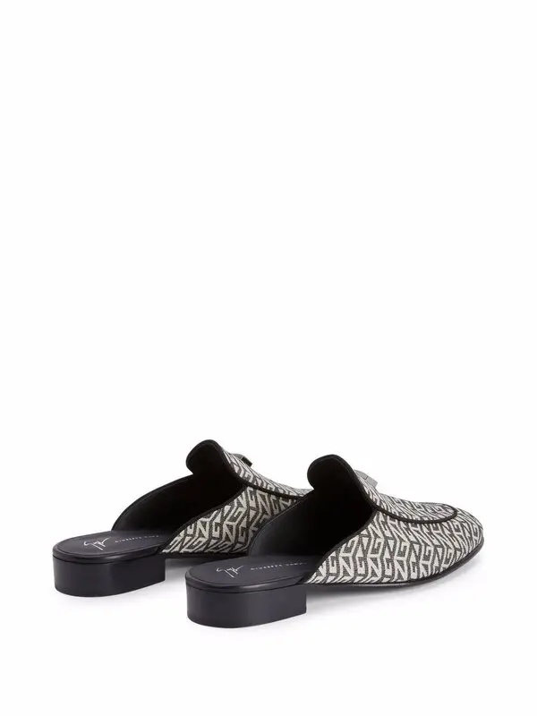 GIUSEPPE ZANOTTI Rudolph Monogram Print Loafers