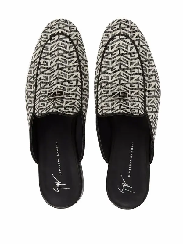 GIUSEPPE ZANOTTI Rudolph Monogram Print Loafers