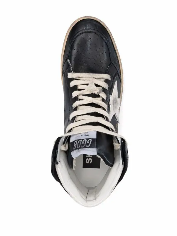 GOLDEN GOOSE Logo-print High-top Sneakers - Black