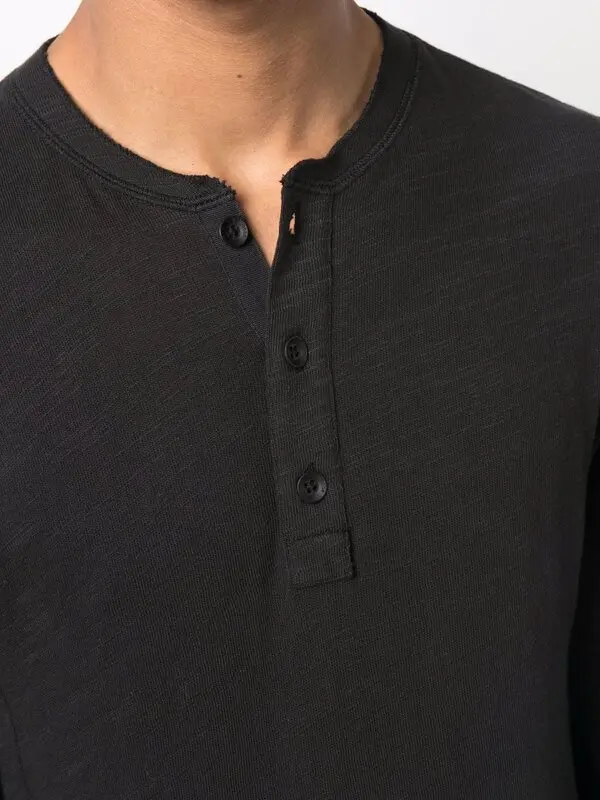 Rag & Bone Long-sleeve Cotton Top - Black