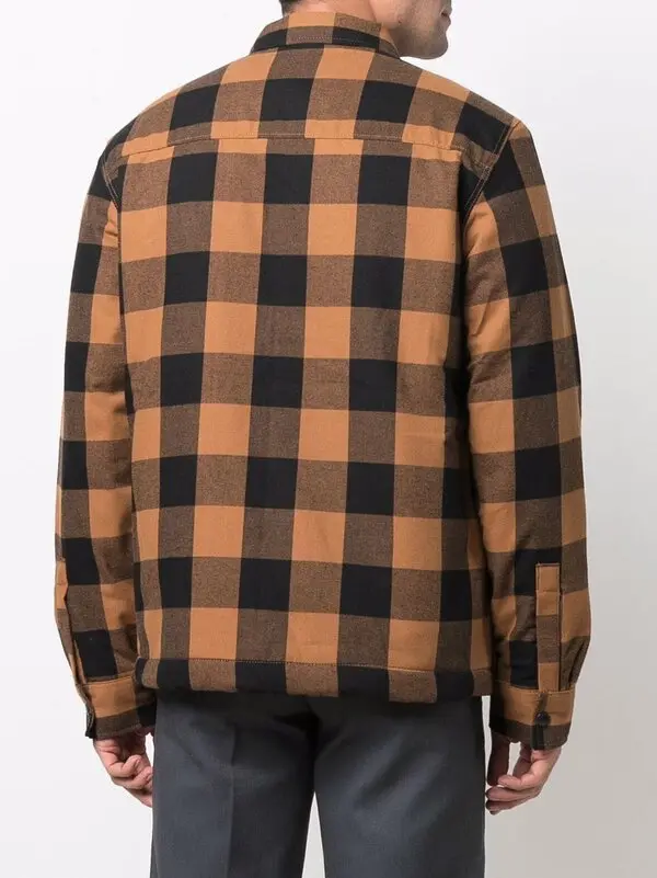 Dickies Plaid Check Print Jacket - Brown