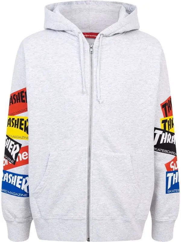 Supreme Thrasher Multi Logo Zip-up Hoodie