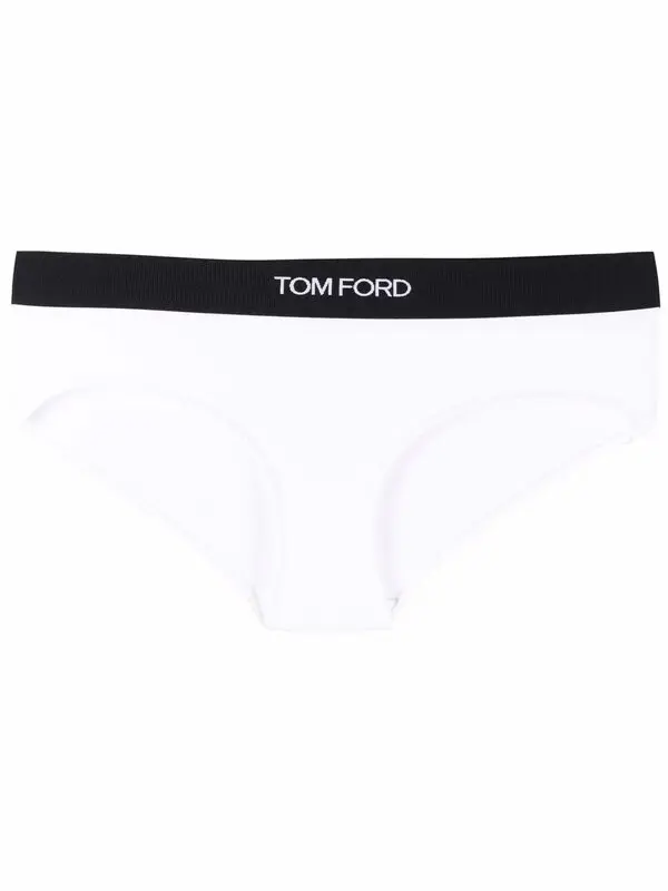 TOM FORD Logo-waistband Briefs - White