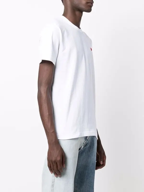 Play Comme Des Garcon Micro Heart Round-neck T-shirt - White