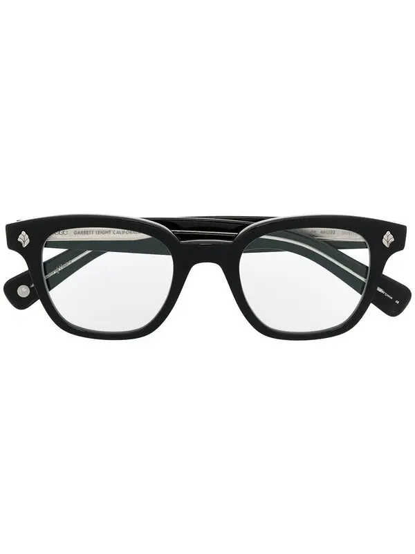 Garrett Leight Naples Square Frame Glasses - Black