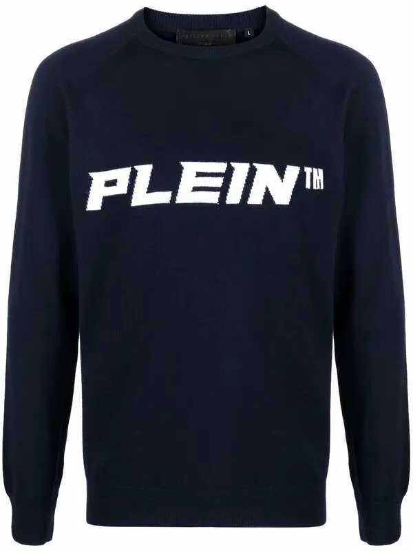 Philipp Plein Logo-print Jumper - Blue