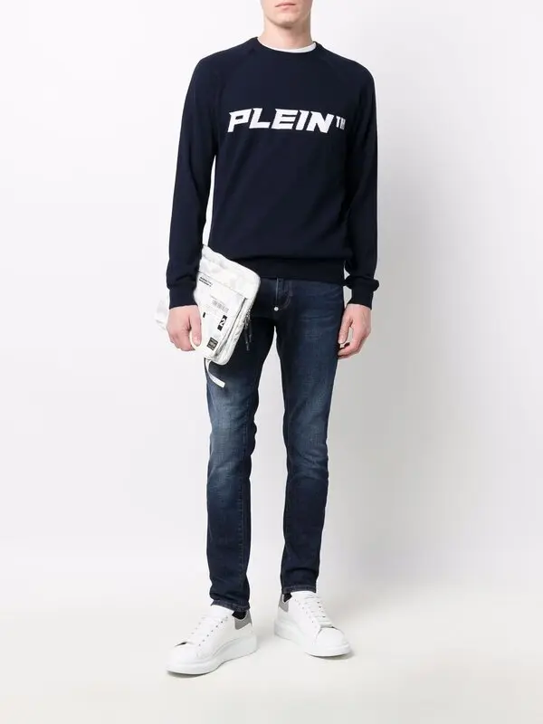 Philipp Plein Logo-print Jumper - Blue