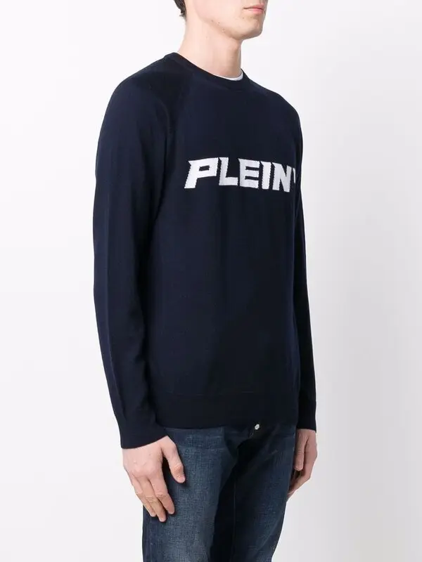 Philipp Plein Logo-print Jumper - Blue