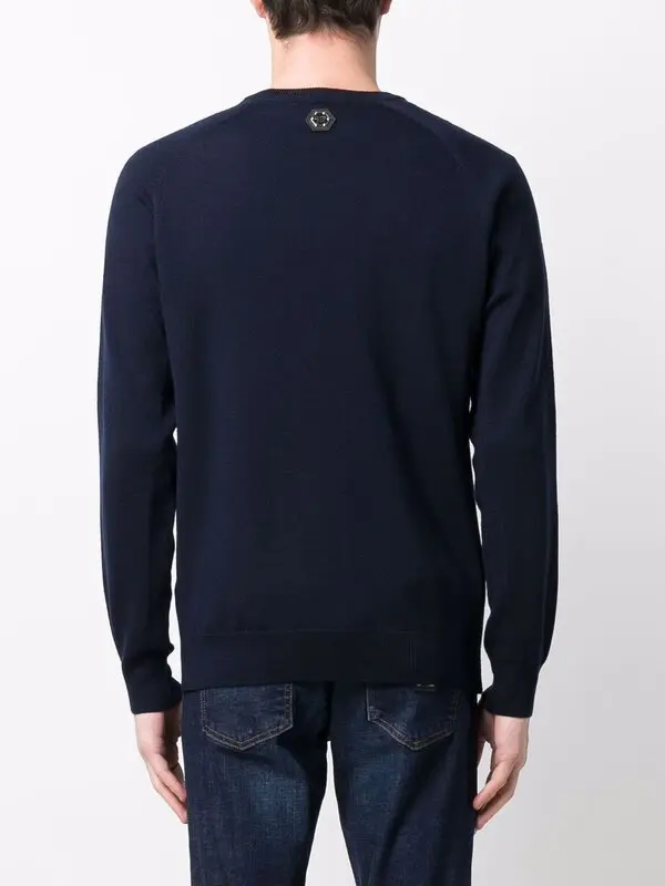 Philipp Plein Logo-print Jumper - Blue