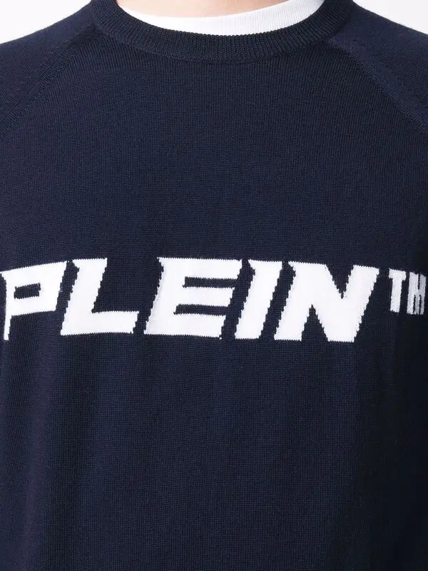 Philipp Plein Logo-print Jumper - Blue