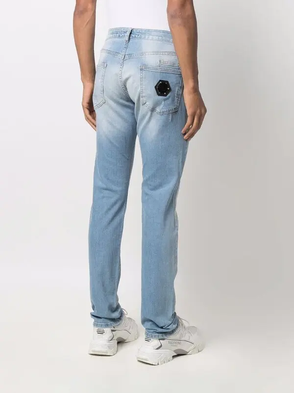 Philipp Plein Logo-print Straight-leg Jeans