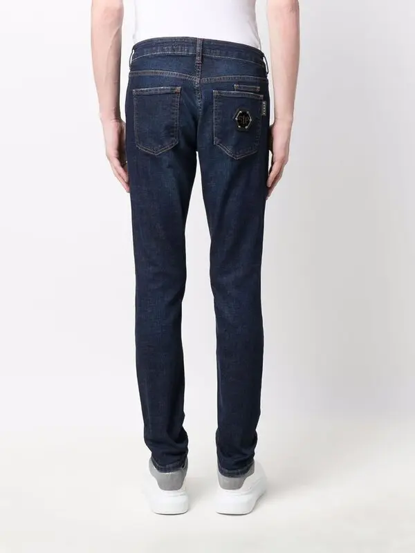Philipp Plein Low-rise Slim-cut Jeans - Blue