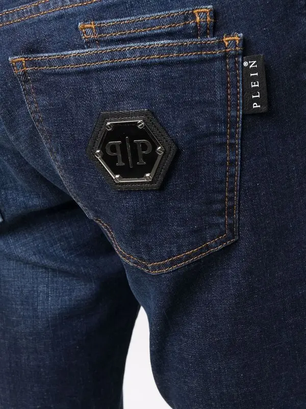 Philipp Plein Low-rise Slim-cut Jeans - Blue