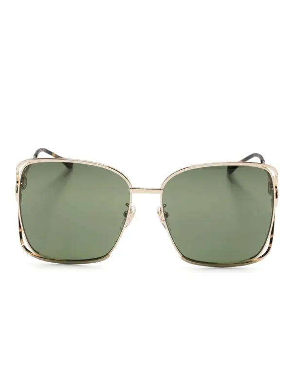 Gucci Horsebit-detail Sunglasses - Gold