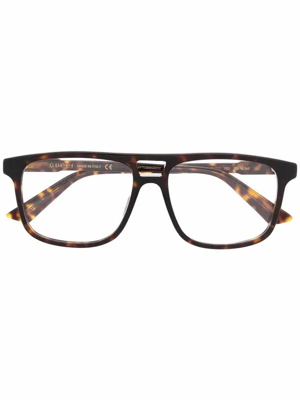 Gucci Pilot-frame Glasses - Brown