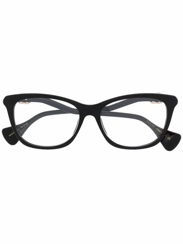 Gucci Logo-plaque Square-frame Glasses