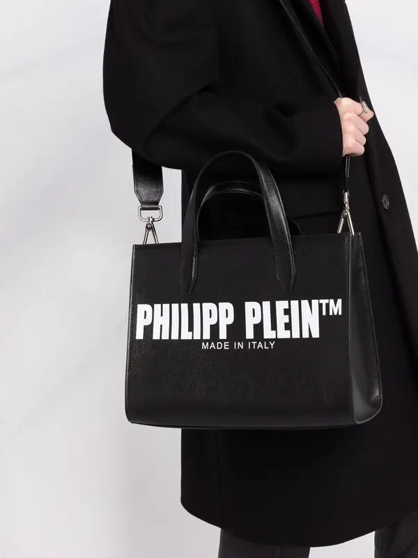 Philipp Plein Logo-print Leather Tote Bag