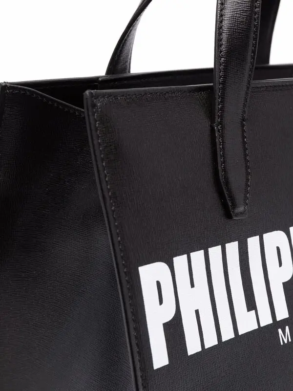 Philipp Plein Logo-print Leather Tote Bag