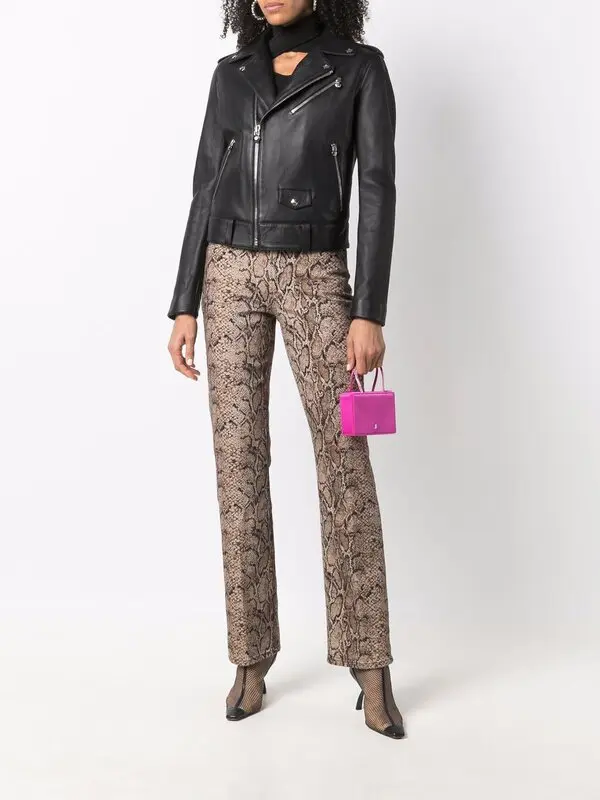 Philipp Plein Leather Biker Jacket