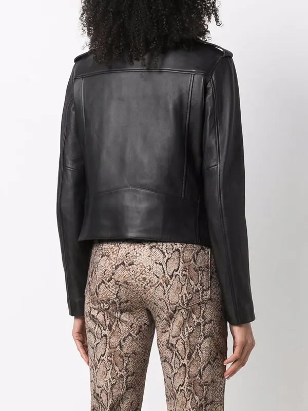Philipp Plein Leather Biker Jacket