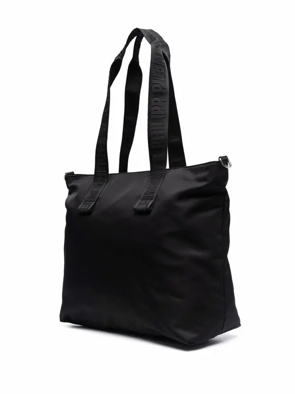 Philipp Plein Logo Print Cotton Tote Bag