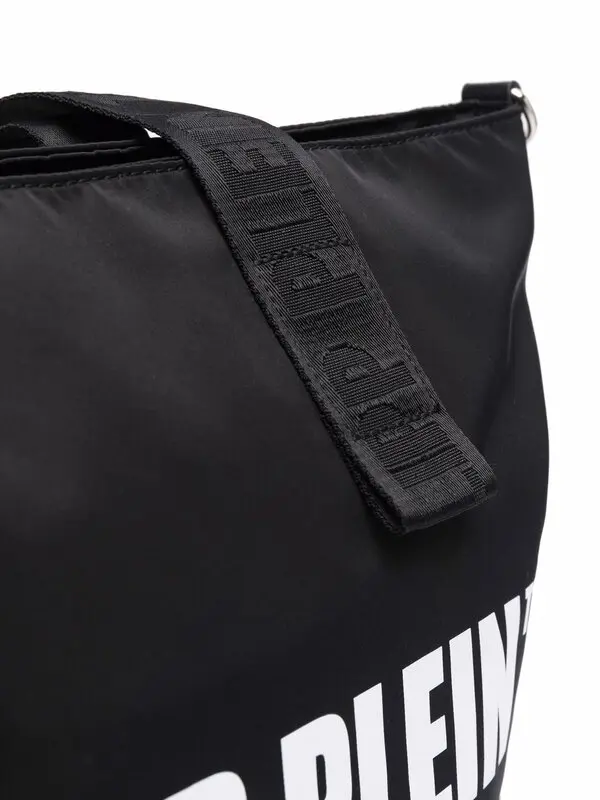 Philipp Plein Logo Print Cotton Tote Bag