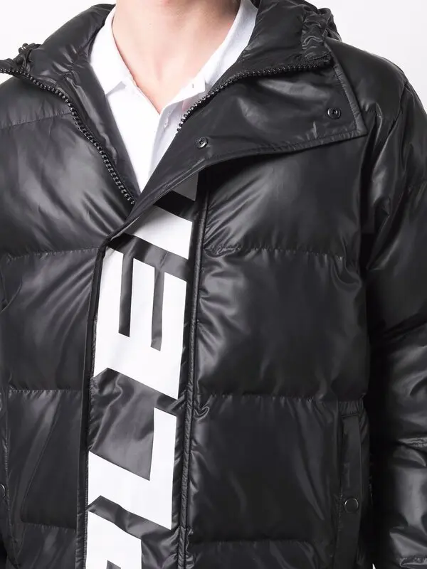 Philipp Plein Logo-print Hooded Padded Jacket - Black