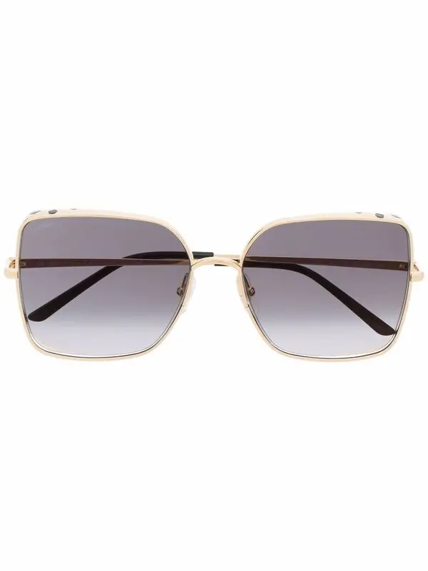 CARTIER Panther-pattern Sunglasses - Gold
