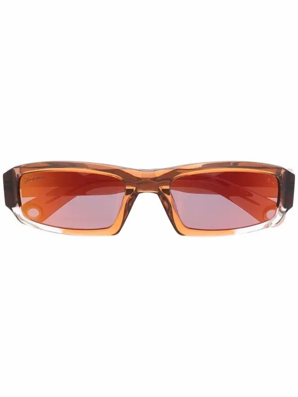 Jacquemus Rectangle Frame Sunglasses - Brown