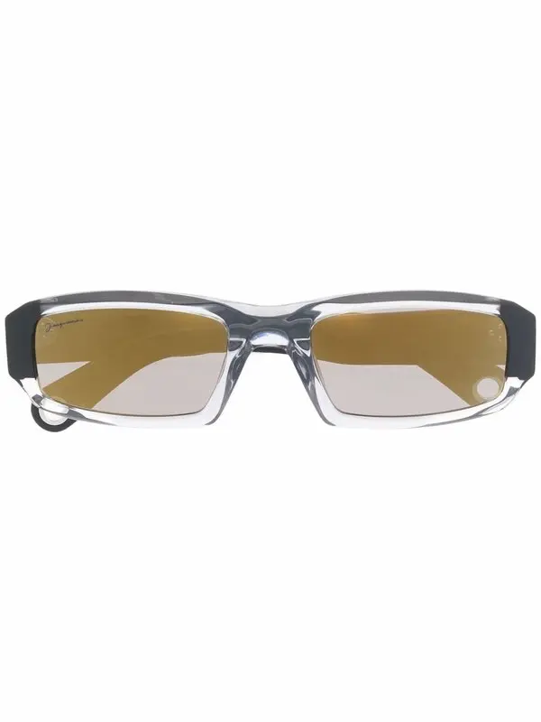 Jacquemus Saltu Rectangle-frame Sunglasses - Black