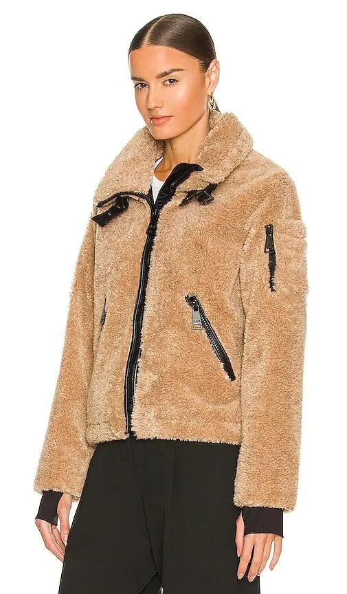 Sam. Sherpa Denver Jacket - Camel