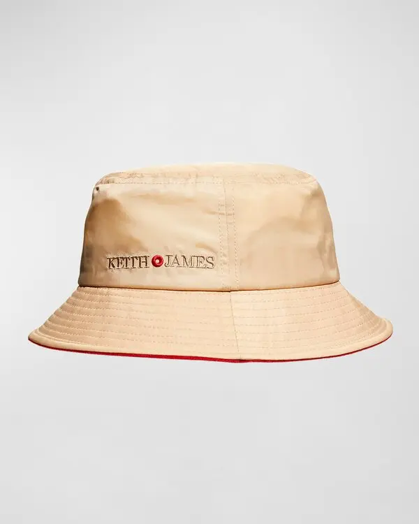 KEITH JAMES Logo Nylon Bucket Hat - Golden Honey