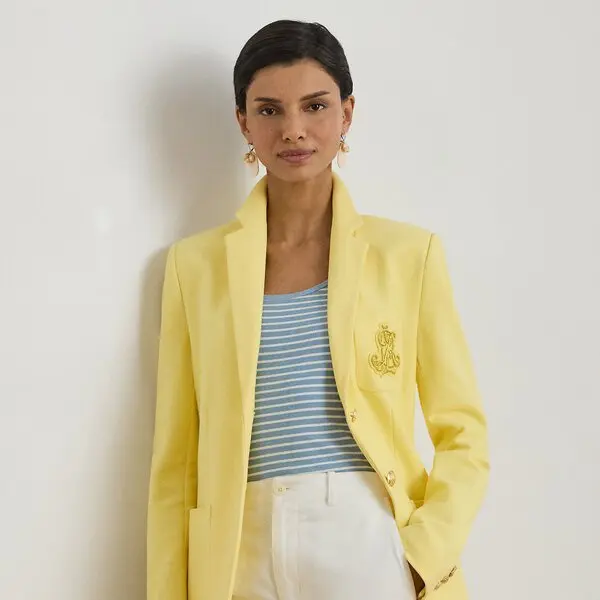 Ralph Lauren Bullion Jacquard Blazer - Lemon Sorbet