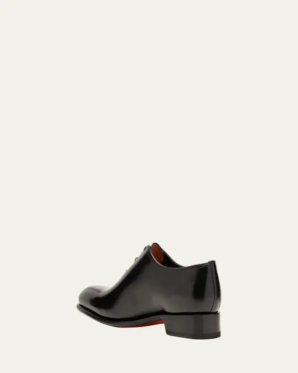 Santoni Leather Dress Oxfords - Dark Brown