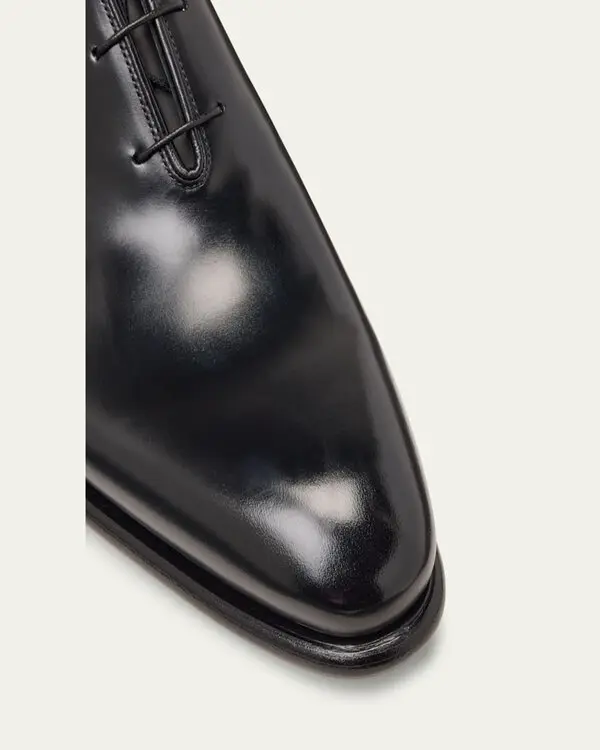 Santoni Leather Dress Oxfords - Dark Brown