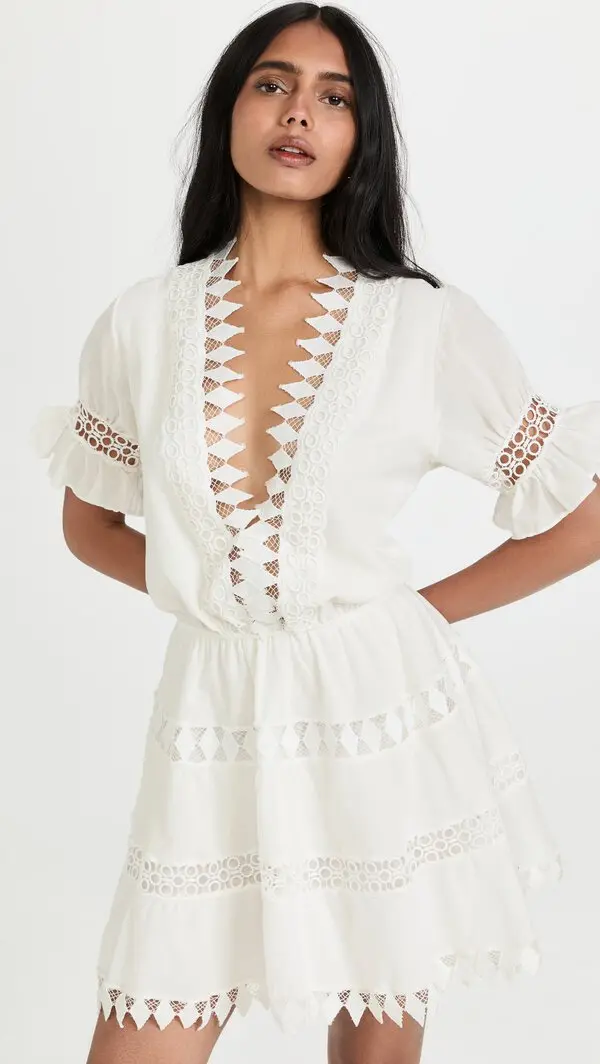 Peixoto Ora Mini Dress - White