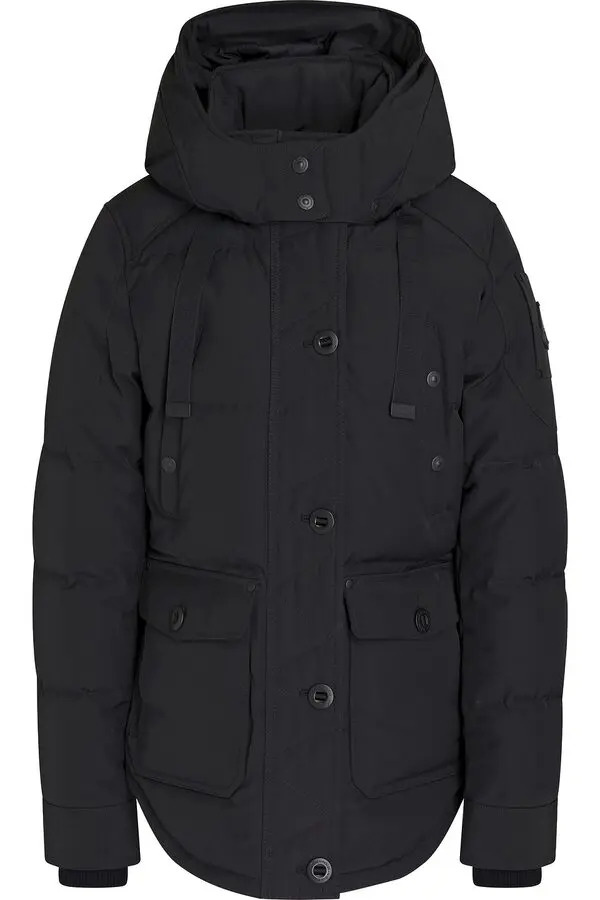 Moose Knuckles Godbout Shell Hooded Down Jacket - Black
