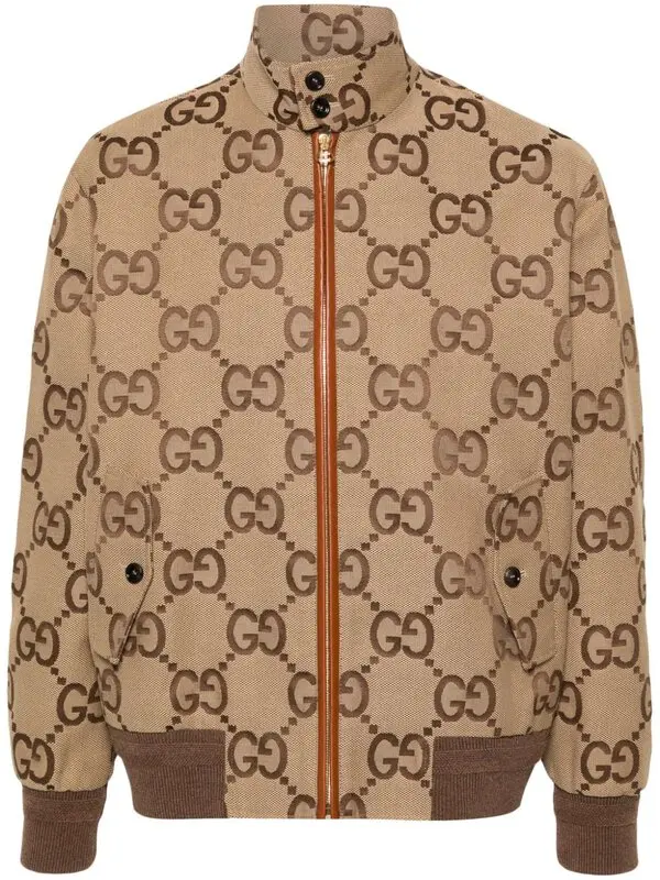 Gucci Jumbo Gg Canvas Jacket - Neutrals