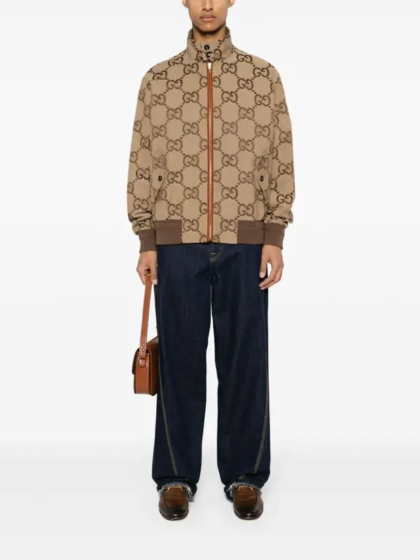 Gucci Jumbo Gg Canvas Jacket - Neutrals