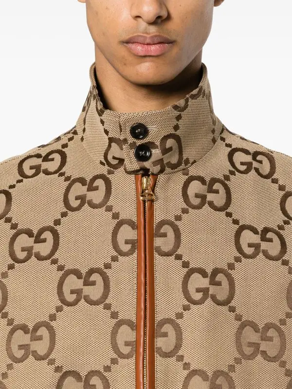Gucci Jumbo Gg Canvas Jacket - Neutrals