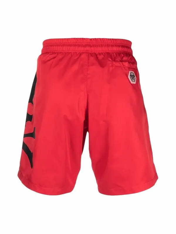 Philipp Plein Logo-print Swimming Shorts - Red
