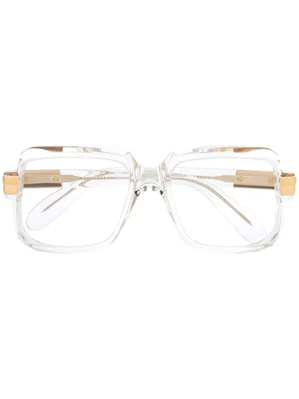 Cazal Oversized Square Frame Glasses - White