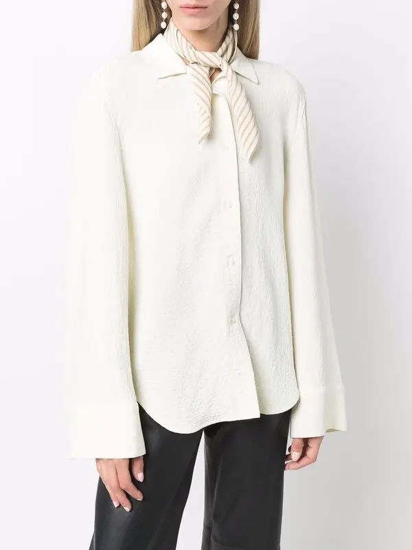 TOTEME Striped Logo-print Scarf