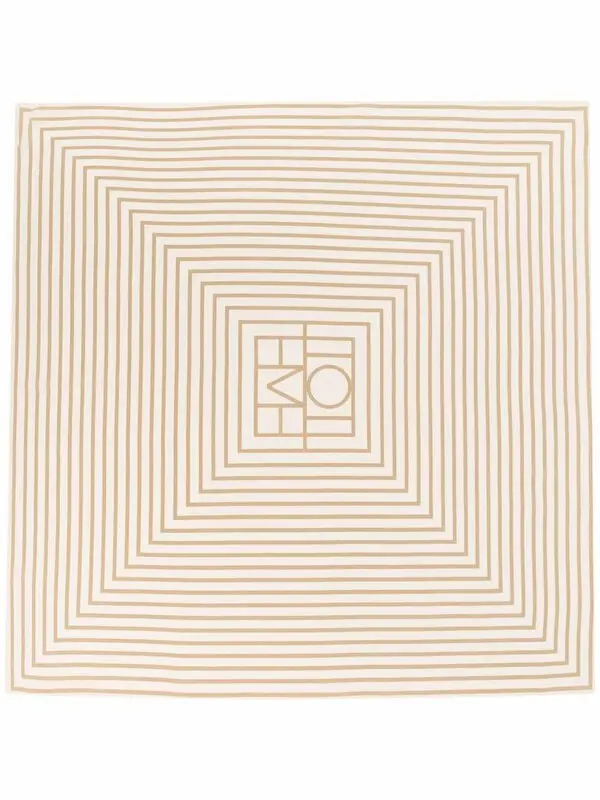 TOTEME Striped Logo-print Scarf