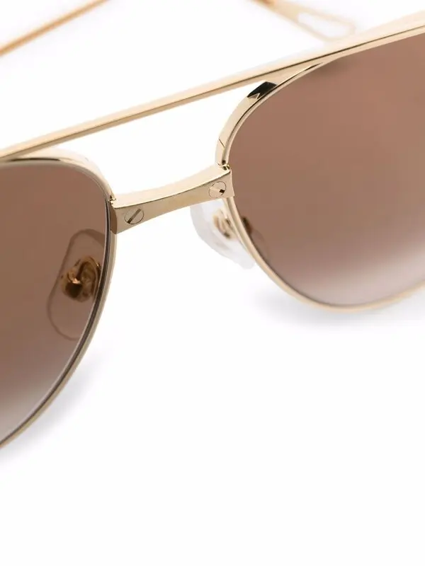Cartier Pilot-frame Sunglasses - Gold