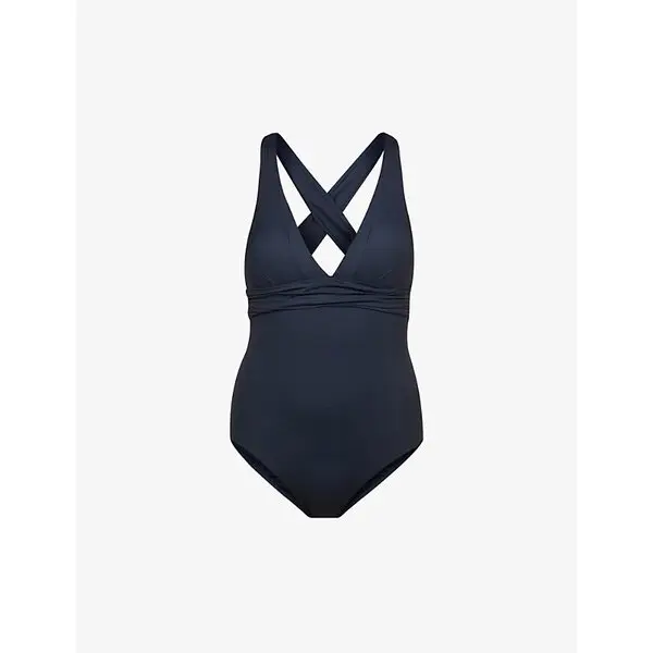 Seafolly Collective V-neck Stretch-nylon Swimsuit - True Navy