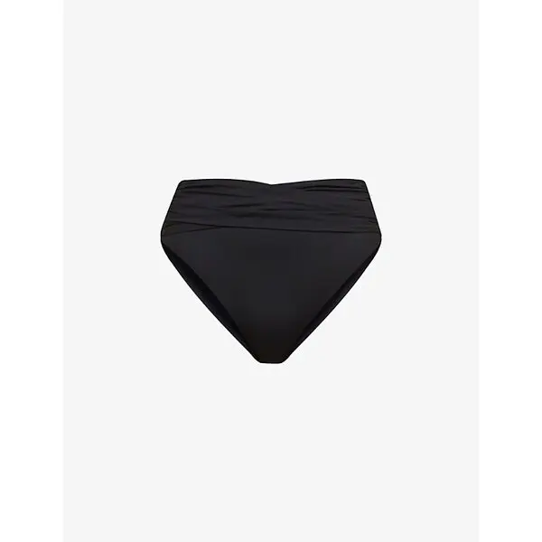 Seafolly Collective Wrap-detail High-rise Bikini Bottom - Black