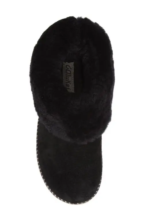 Olukai Ku'i Genuine Shearling Slipper - Black/ Fog