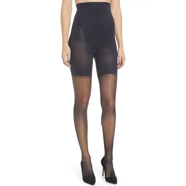 Spanx Spanxshape™ High-waisted Mid-thigh Sheers - Black