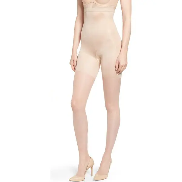 Spanx Spanxshape™ High-waisted Mid-thigh Sheers - Oat